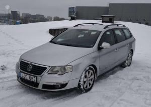 Grey Volkswagen Passat 2008 in Kaunas, with an engine capacity of 1.97 L and mileage of 370 thousand km for 1100 €, photo 2 on AUTOMOTO.COM.LV