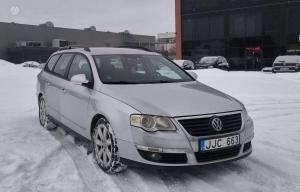Grey Volkswagen Passat 2008 in Kaunas, with an engine capacity of 1.97 L and mileage of 370 thousand km for 1100 €, photo 4 on AUTOMOTO.COM.LV