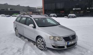 Grey Volkswagen Passat 2008 in Kaunas, with an engine capacity of 1.97 L and mileage of 370 thousand km for 1100 €, photo 5 on AUTOMOTO.COM.LV