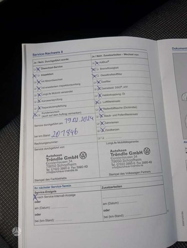 Серый Фольксваген Пассат 2015 в Утена, объемом двигателя 1.97 л и пробегом 206 тыс. км за 7650 €, фото 7 на AUTOMOTO.COM.LV