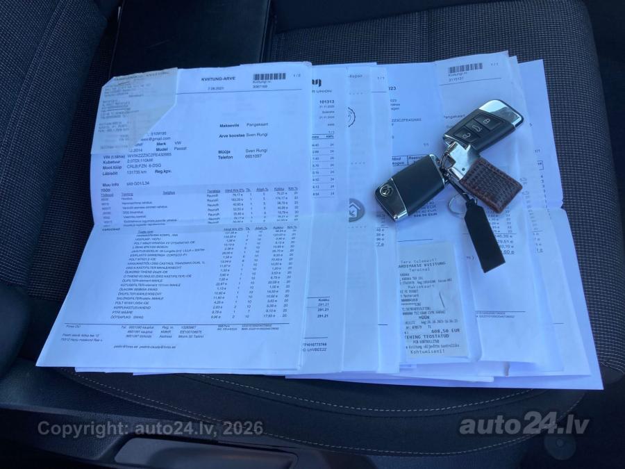 Grey Volkswagen Passat 2015 in Tallinn, with an engine capacity of 2.00 L and mileage of 254 thousand km for 8999 €, photo 21 on AUTOMOTO.COM.LV