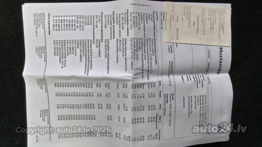 Серый Фольксваген Пассат 2019 в Таллин, объемом двигателя 1.50 л и пробегом 117 тыс. км за 15900 €, фото 18 на AUTOMOTO.COM.LV