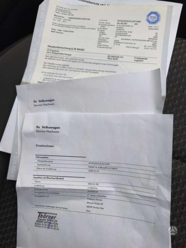Grey Volkswagen Passat 2020 in Vilnius, with an engine capacity of 1.97 L and mileage of 181 thousand km for 11500 €, photo 10 on AUTOMOTO.COM.LV