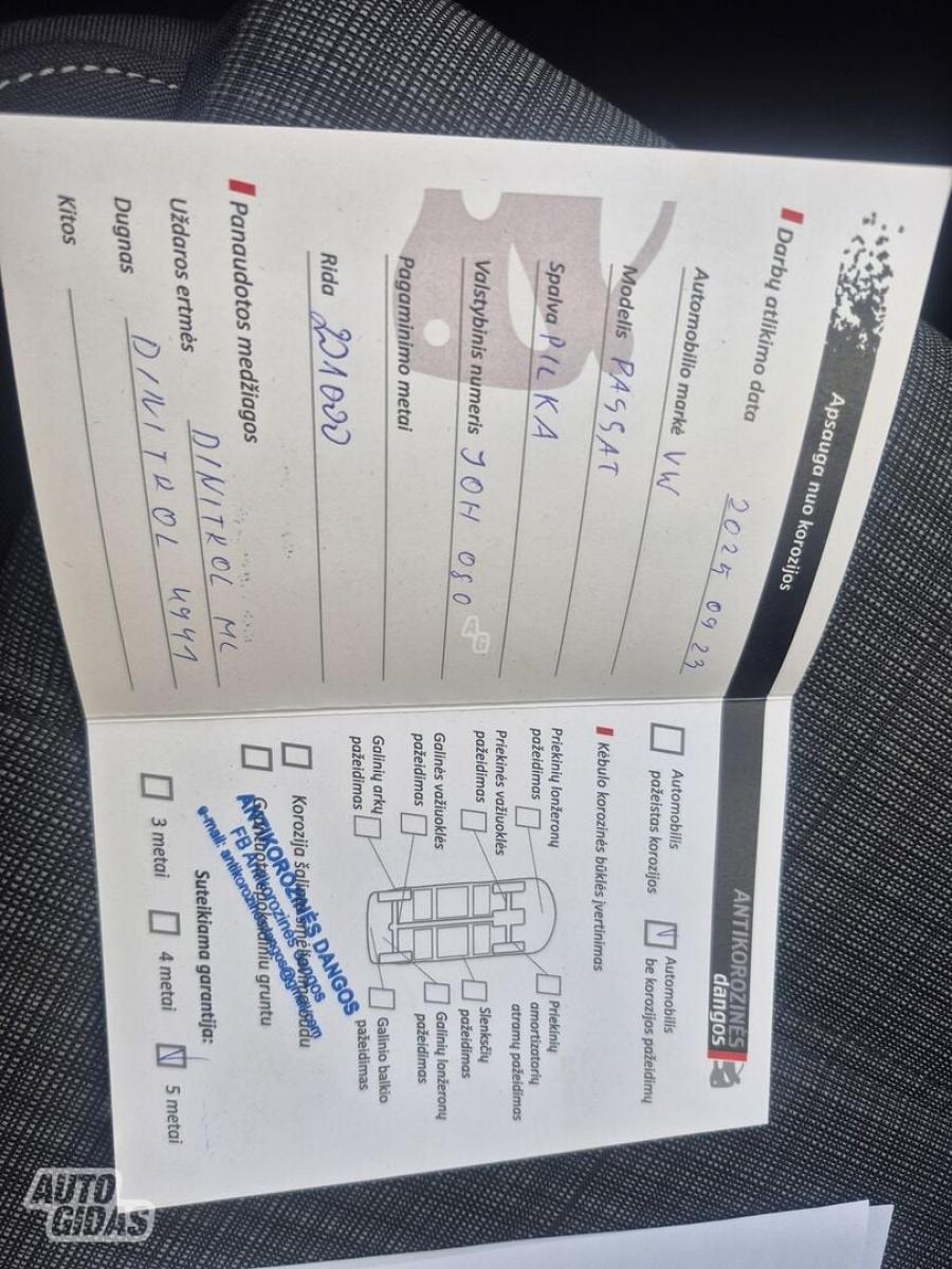 Pelēks Volkswagen Passat 2021 Kauņa, ar dzinēja tilpumu 2.00 L un nobraukumu 226 tūkst. km par 15850 €, foto 12 vietnē AUTOMOTO.COM.LV
