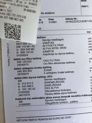 Белый Фольксваген Пассат 2018 в Вильнюс, объемом двигателя 1.40 л и пробегом 311 тыс. км за 10400 €, фото 23 на AUTOMOTO.COM.LV
