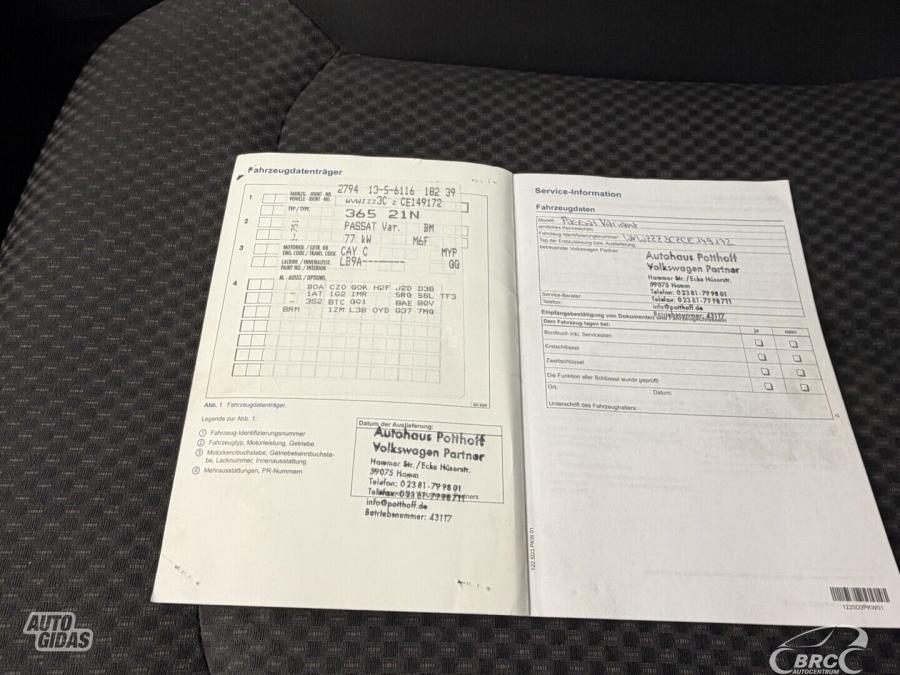Белый Фольксваген Пассат 2012 в Авиженяй, объемом двигателя 1.60 л и пробегом 298 тыс. км за 4200 €, фото 32 на AUTOMOTO.COM.LV