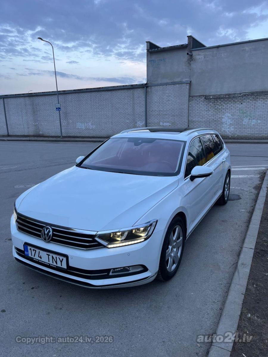 White Volkswagen Passat 2015 in Tallinn, with an engine capacity of 2.00 L and mileage of 249 thousand km for 12599 €, photo 1 on AUTOMOTO.COM.LV