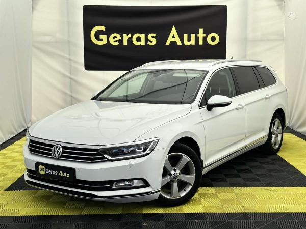 White Volkswagen Passat 2016 in Vilnius, with an engine capacity of 2.00 L and mileage of 332 thousand km for 9950 €, photo 1 on AUTOMOTO.COM.LV