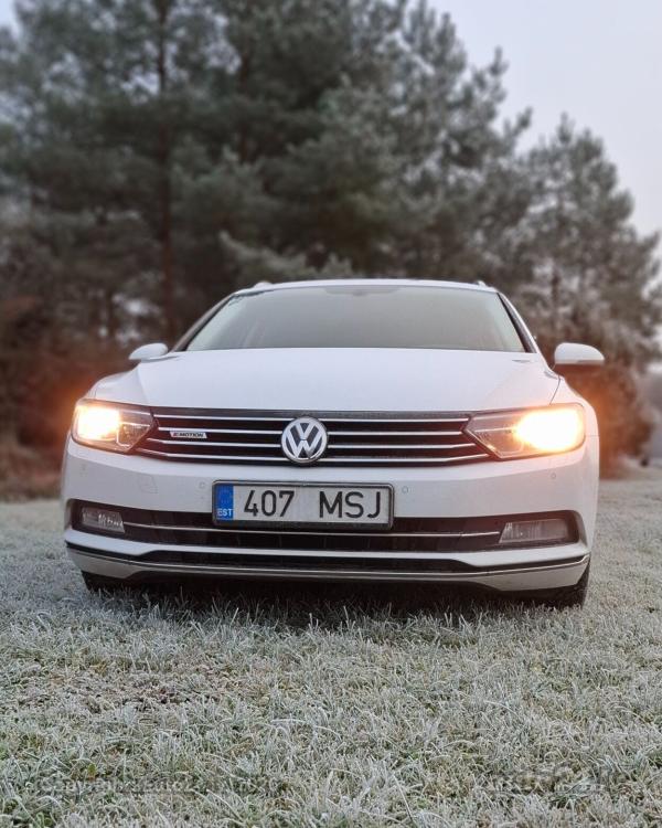 White Volkswagen Passat 2016 in Tallinn, with an engine capacity of 2.00 L and mileage of 207 thousand km for 12900 €, photo 2 on AUTOMOTO.COM.LV