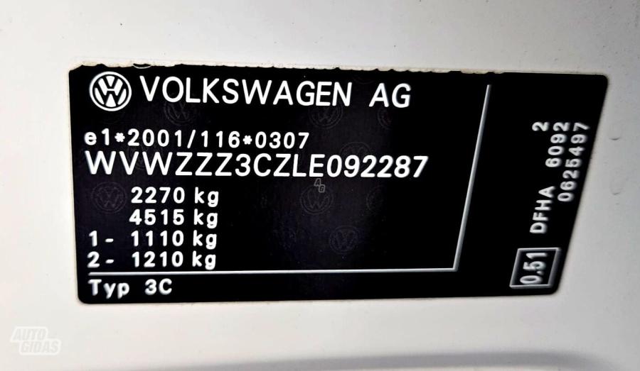 Balts Volkswagen Passat 2020 Marijampole, ar dzinēja tilpumu 2.00 L un nobraukumu 321 tūkst. km par 13700 €, foto 21 vietnē AUTOMOTO.COM.LV