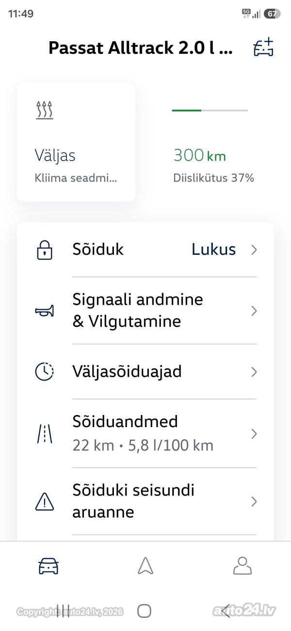 White Volkswagen Passat 2020 in Tallinn, with an engine capacity of 2.00 L and mileage of 163 thousand km for 23000 €, photo 9 on AUTOMOTO.COM.LV