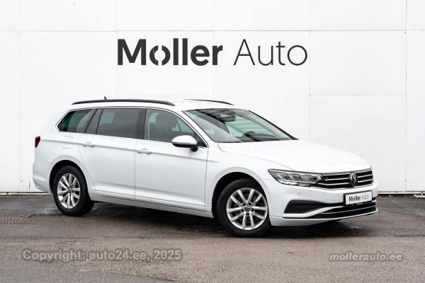 White Volkswagen Passat 2023 in Riga, with an engine capacity of 1.50 L and mileage of 64 thousand km for 21469 €, photo 2 on AUTOMOTO.COM.LV