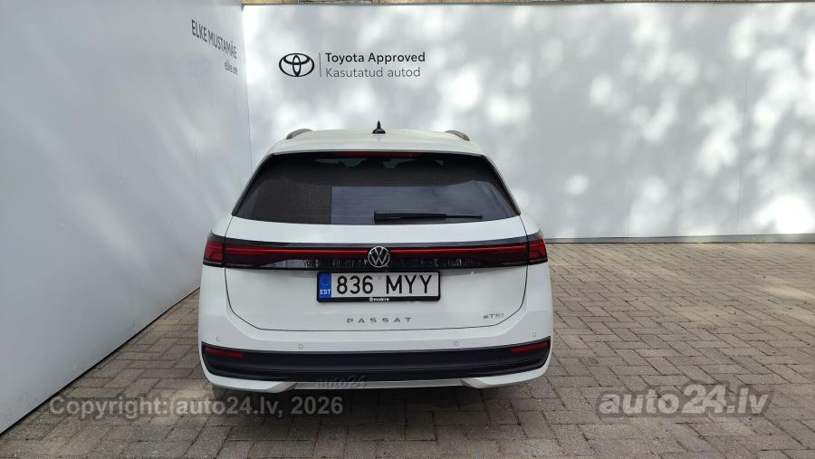 White Volkswagen Passat 2024 in Tallinn, with an engine capacity of 1.50 L and mileage of 39 thousand km for 27900 €, photo 5 on AUTOMOTO.COM.LV