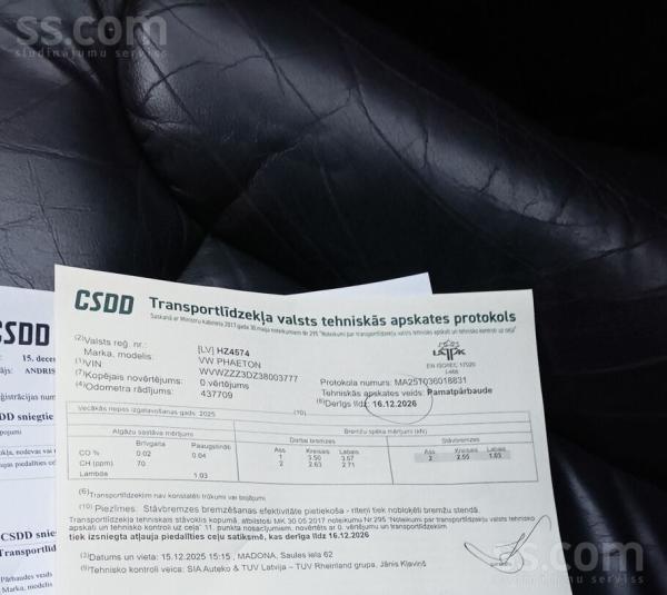 Volkswagen Phaeton 2003 Madona, ar dzinēja tilpumu 3.20 L un nobraukumu 440 tūkst. km par 2250 €, foto 7 vietnē AUTOMOTO.COM.LV