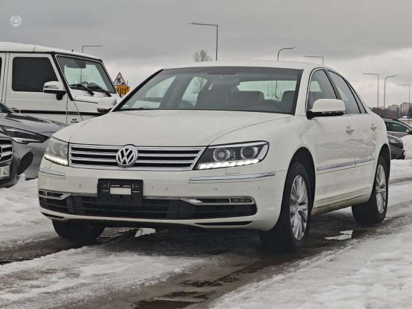 Balts Volkswagen Phaeton 2014 Viļņa, ar dzinēja tilpumu 2.97 L un nobraukumu 272 tūkst. km par 13000 €, foto 1 vietnē AUTOMOTO.COM.LV