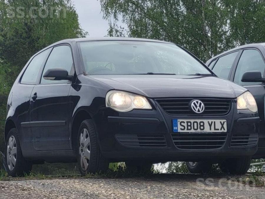 Black Volkswagen Polo 2008 in Riga, with an engine capacity of 1.20 L and mileage of 220 thousand km for 187 €, photo 1 on AUTOMOTO.COM.LV