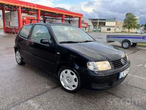 Black Volkswagen Polo 2001 in Riga, with an engine capacity of 1.40 L and mileage of 190 thousand km for 649 €, photo  on AUTOMOTO.COM.LV