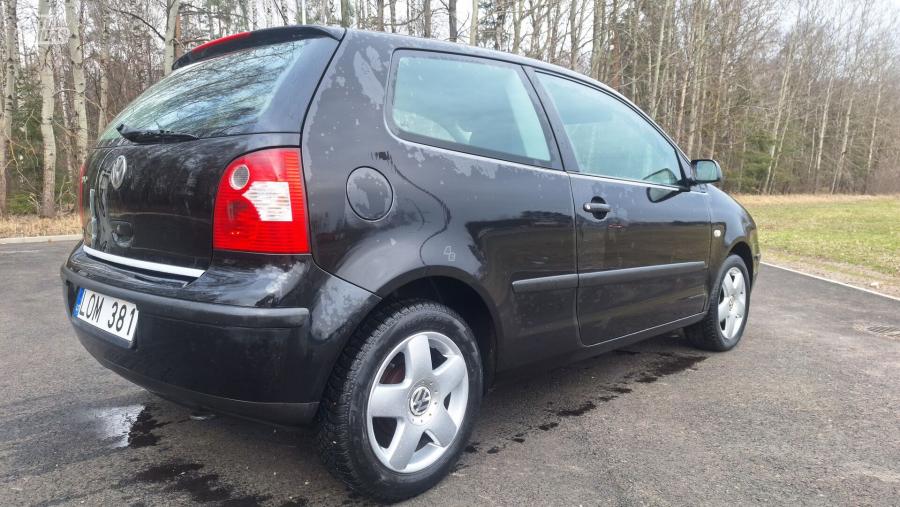 Black Volkswagen Polo 2003 in Kaunas, with an engine capacity of 1.20 L and mileage of 212 thousand km for 999 €, photo 24 on AUTOMOTO.COM.LV