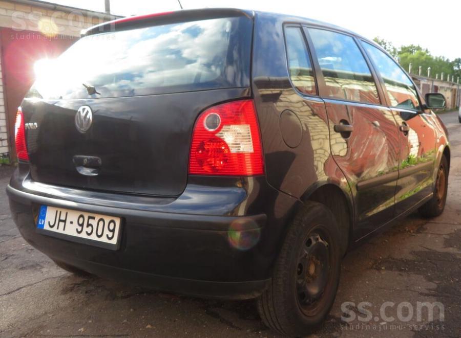 Black Volkswagen Polo 2003 in Riga, with an engine capacity of 1.20 L and mileage of 197 thousand km for 800 €, photo 8 on AUTOMOTO.COM.LV