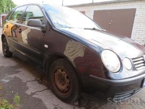 Black Volkswagen Polo 2003 in Riga, with an engine capacity of 1.20 L and mileage of 197 thousand km for 800 €, photo 9 on AUTOMOTO.COM.LV