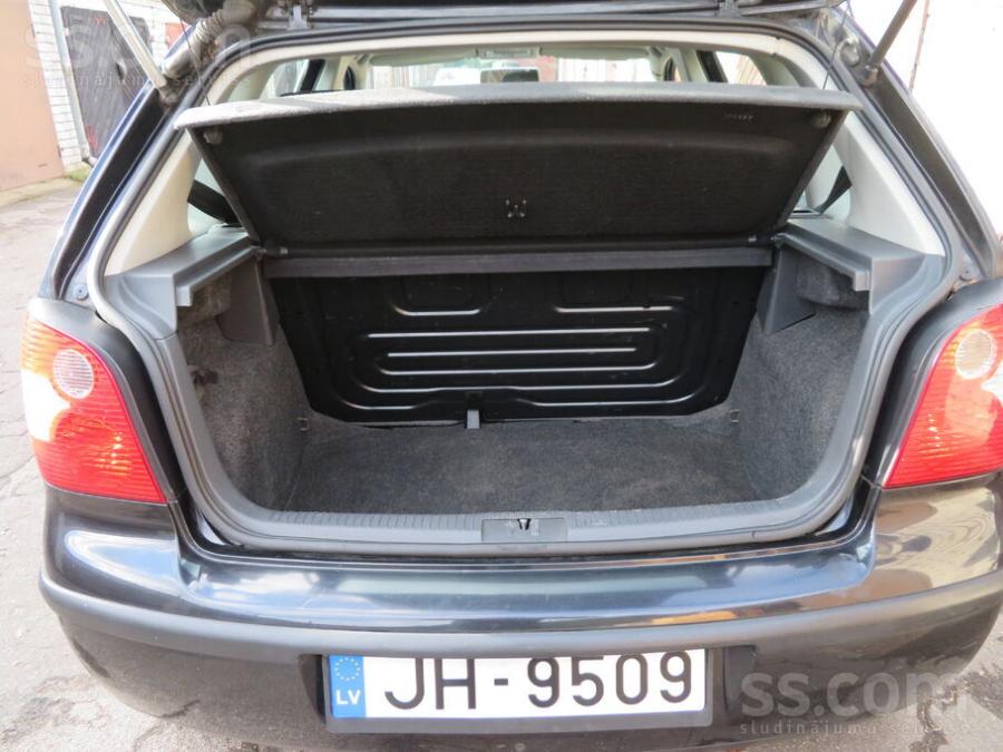 Black Volkswagen Polo 2003 in Riga, with an engine capacity of 1.20 L and mileage of 197 thousand km for 800 €, photo 17 on AUTOMOTO.COM.LV