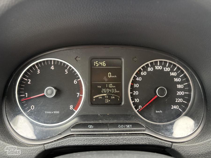 Black Volkswagen Polo 2010 in Vilnius, with an engine capacity of 1.20 L and mileage of 269 thousand km for 4000 €, photo 16 on AUTOMOTO.COM.LV