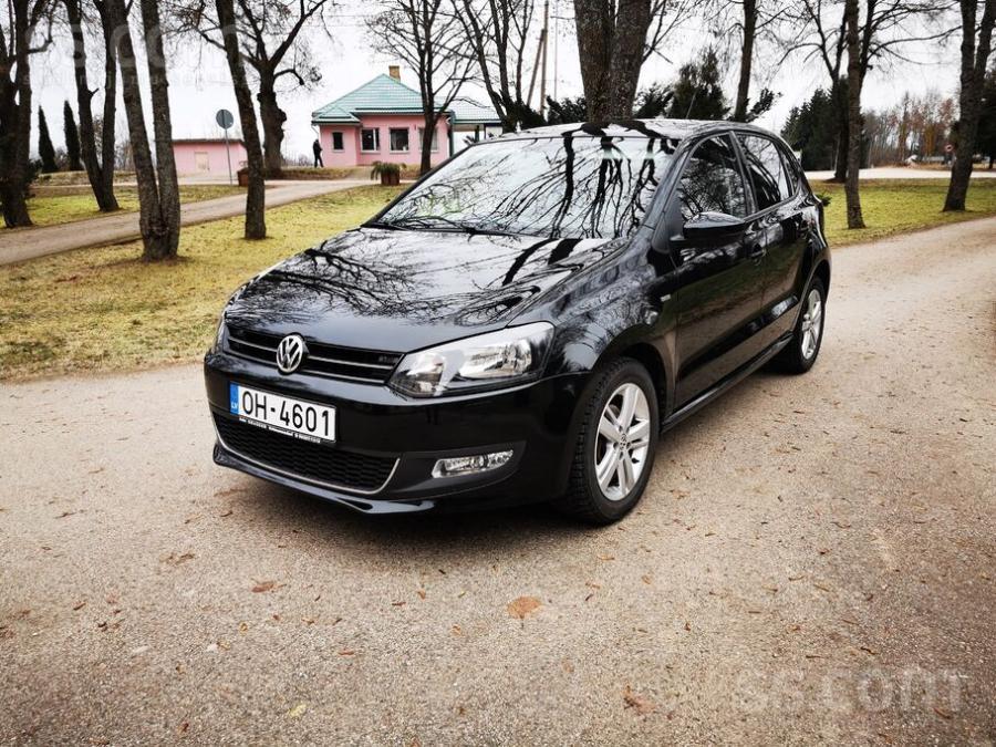Black Volkswagen Polo 2013 in Daugavpils, with an engine capacity of 1.20 L and mileage of 116 thousand km for 5600 €, photo 2 on AUTOMOTO.COM.LV