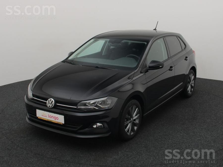Black Volkswagen Polo 2021 in Riga, with an engine capacity of 1.00 L and mileage of 147 thousand km for 12199 €, photo 1 on AUTOMOTO.COM.LV