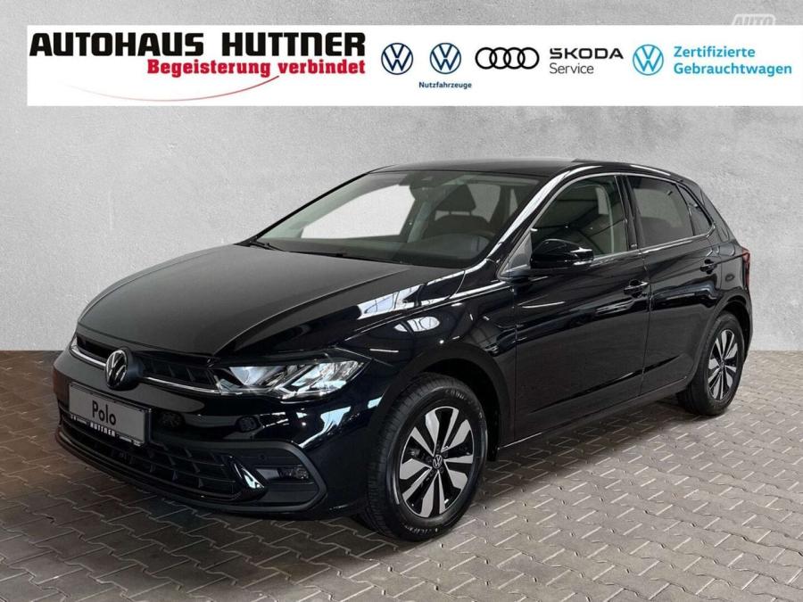 Black Volkswagen Polo 2024 in Kaunas, with an engine capacity of 1.00 L and mileage of 15 thousand km for 22630 €, photo 1 on AUTOMOTO.COM.LV