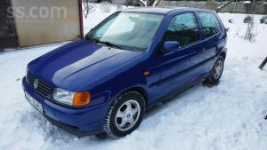 Blue Volkswagen Polo 1995 in Tukums, with an engine capacity of 1.40 L and mileage of 288 thousand km for 340 €, photo  on AUTOMOTO.COM.LV