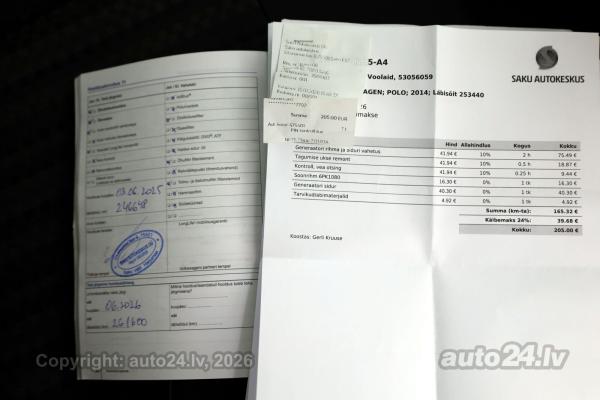 Blue Volkswagen Polo 2014 in Tallinn, with an engine capacity of 1.40 L and mileage of 259 thousand km for 3499 €, photo 8 on AUTOMOTO.COM.LV