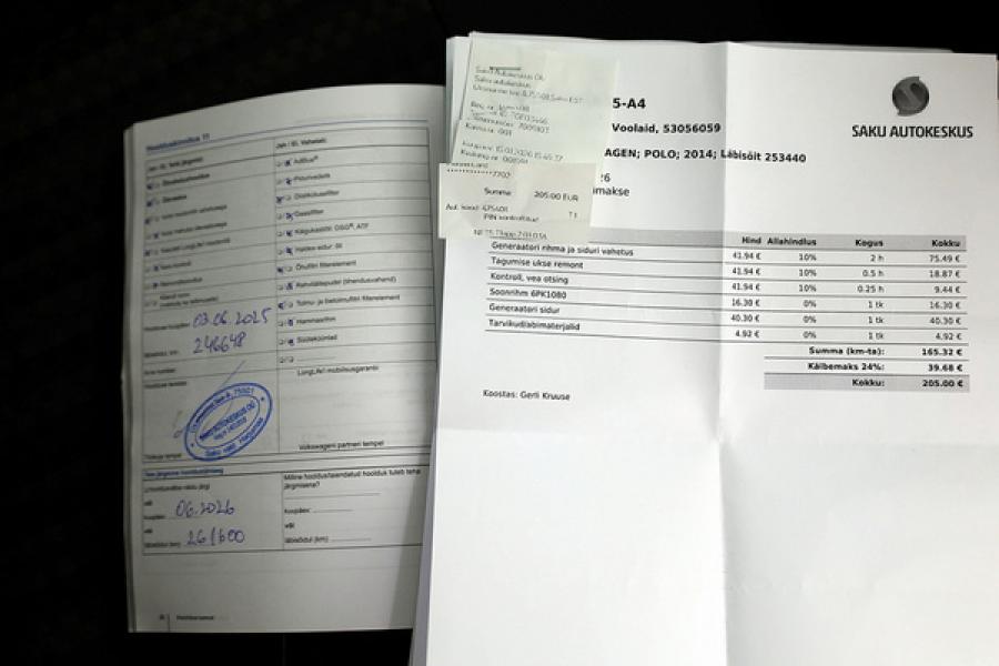 Синий Фольксваген Поло 2014 в Таллин, объемом двигателя 1.40 л и пробегом 259 тыс. км за 3499 €, фото 9 на AUTOMOTO.COM.LV
