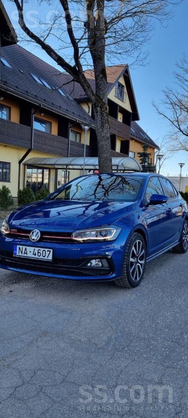 Blue Volkswagen Polo 2019 in Riga, with an engine capacity of 2.00 L and mileage of 74 thousand km for 16800 €, photo 3 on AUTOMOTO.COM.LV