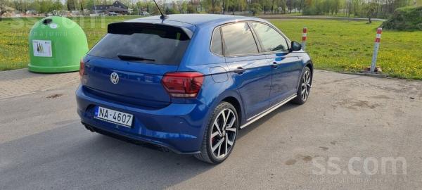 Blue Volkswagen Polo 2019 in Riga, with an engine capacity of 2.00 L and mileage of 74 thousand km for 16800 €, photo 6 on AUTOMOTO.COM.LV