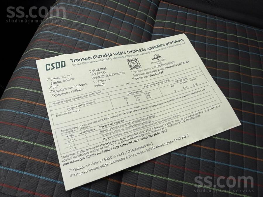 Pelēks Volkswagen Polo 2005 Rīga, ar dzinēja tilpumu 1.20 L un nobraukumu 149 tūkst. km par 1650 €, foto 12 vietnē AUTOMOTO.COM.LV