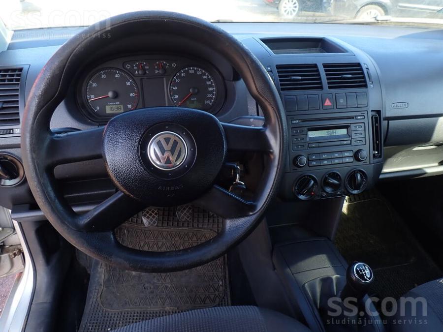 Grey Volkswagen Polo 2006 in Liepaja, with an engine capacity of 1.40 L and mileage of 188 thousand km for 1550 €, photo 7 on AUTOMOTO.COM.LV