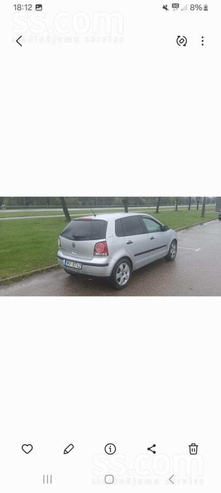 Pelēks Volkswagen Polo 2007 Bauska, ar dzinēja tilpumu 1.20 L un nobraukumu 240 tūkst. km par 900 €, foto 1 vietnē AUTOMOTO.COM.LV