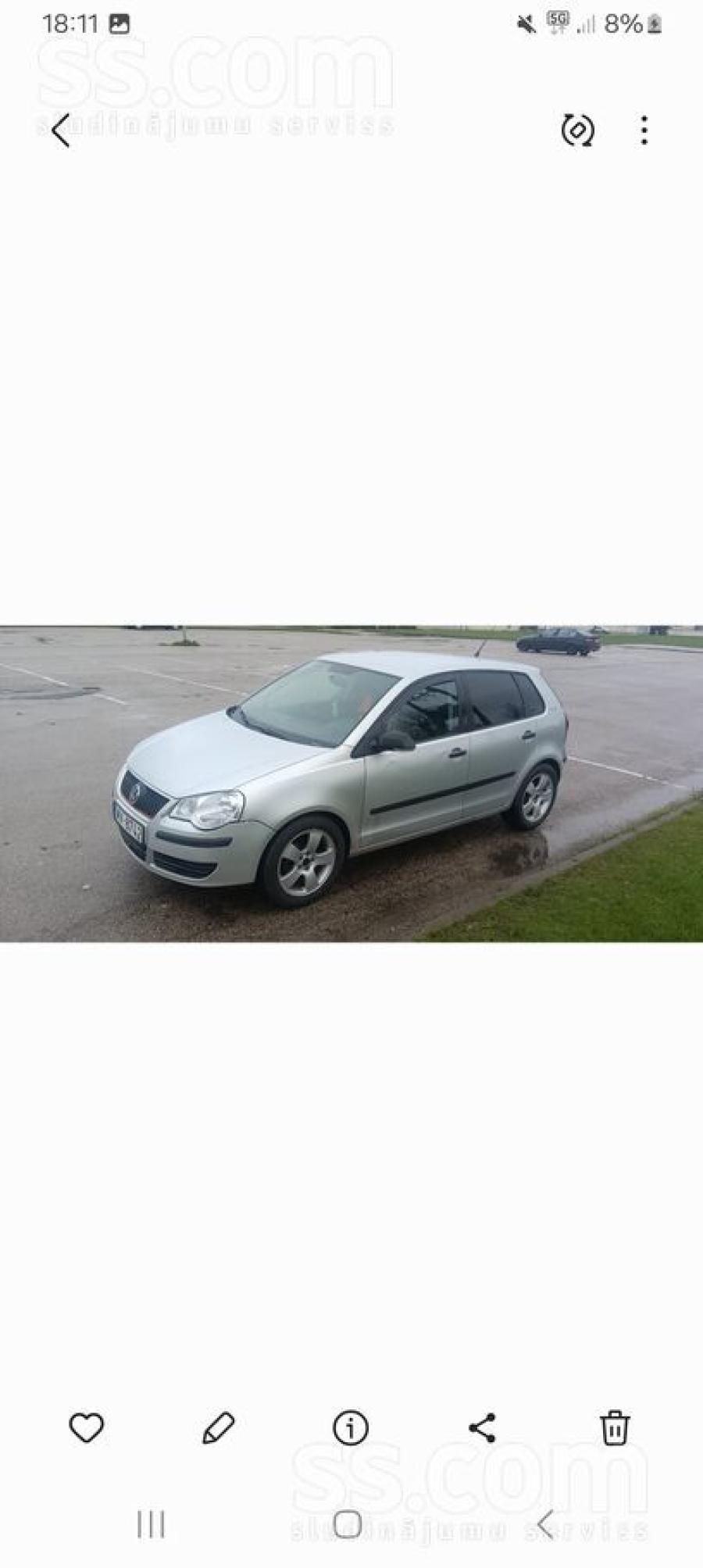Pelēks Volkswagen Polo 2007 Bauska, ar dzinēja tilpumu 1.20 L un nobraukumu 240 tūkst. km par 900 €, foto 3 vietnē AUTOMOTO.COM.LV