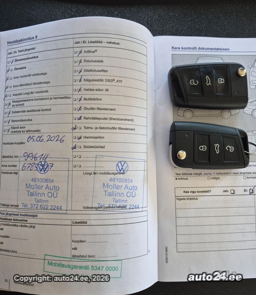 Grey Volkswagen Polo 2016 in Tallinn, with an engine capacity of 1.20 L and mileage of 100 thousand km for 7990 €, photo 8 on AUTOMOTO.COM.LV