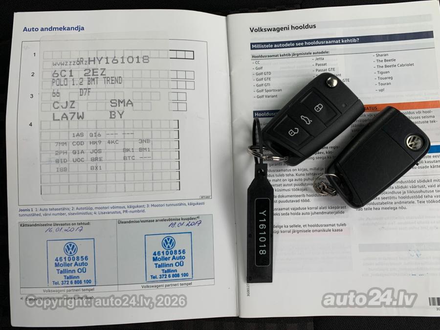 Серый Фольксваген Поло 2017 в Таллин, объемом двигателя 1.20 л и пробегом 63 тыс. км за 8300 €, фото 16 на AUTOMOTO.COM.LV