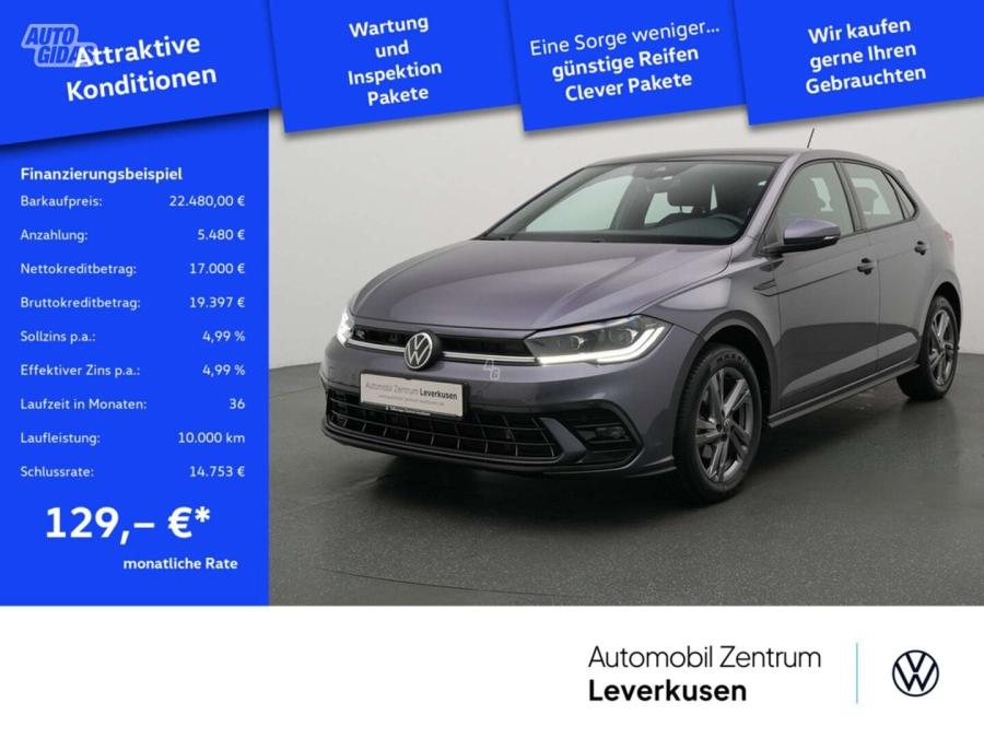 Grey Volkswagen Polo 2022 in Kaunas, with an engine capacity of 1.00 L and mileage of 51 thousand km for 24954 €, photo 1 on AUTOMOTO.COM.LV