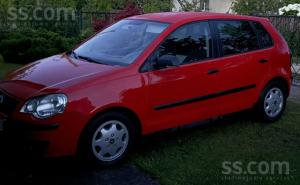 Sarkans Volkswagen Polo 2007 Rīga, ar dzinēja tilpumu 1.20 L un nobraukumu 200 tūkst. km par 1050 €, foto  vietnē AUTOMOTO.COM.LV