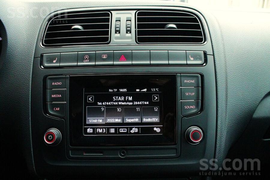 Red Volkswagen Polo 2016 in Riga, with an engine capacity of 1.40 L and mileage of 168 thousand km for 5100 €, photo 18 on AUTOMOTO.COM.LV
