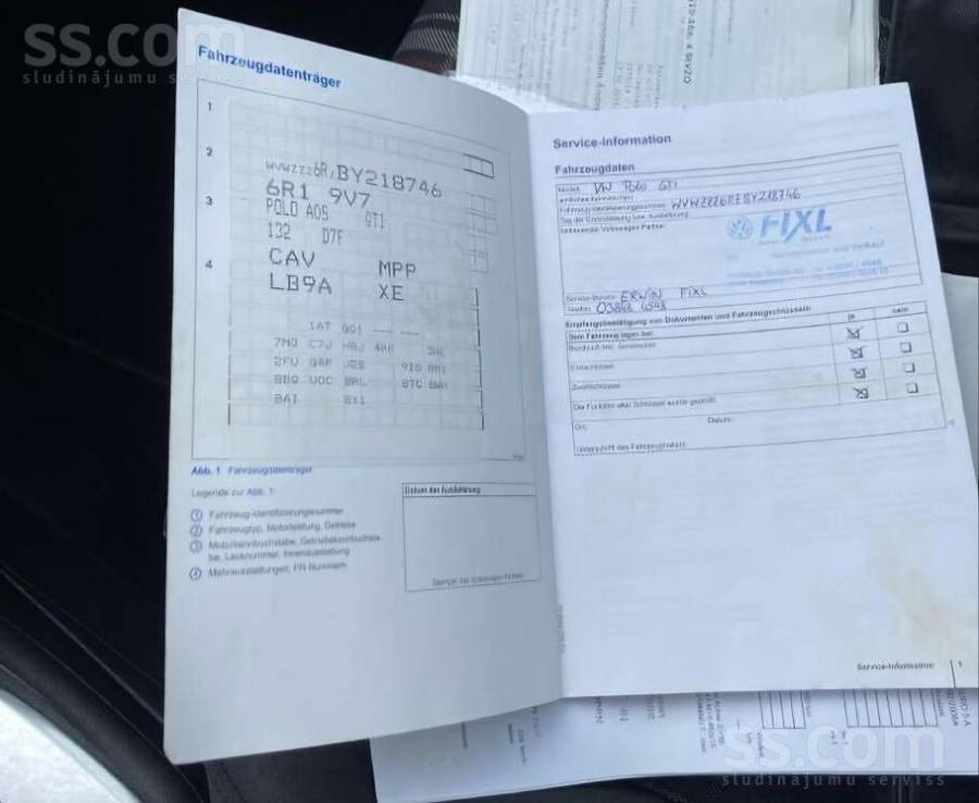 Белый Фольксваген Поло 2011 в Рига, объемом двигателя 1.40 л и пробегом 154 тыс. км за 7200 €, фото 12 на AUTOMOTO.COM.LV