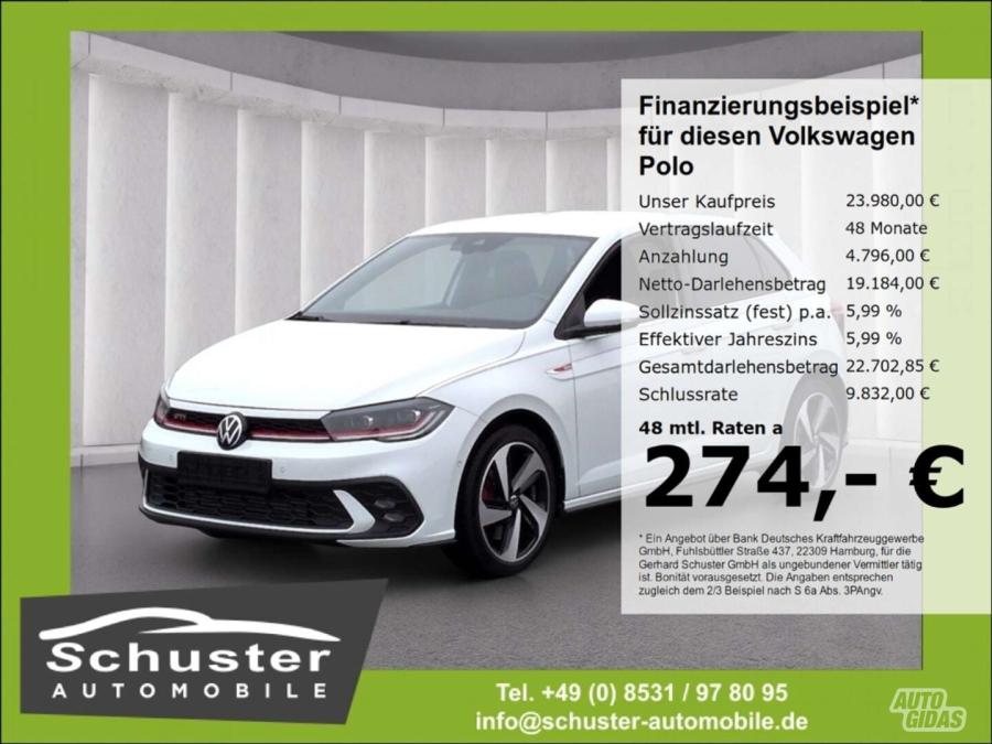 Balts Volkswagen Polo 2024 Kauņa, ar dzinēja tilpumu 2.00 L un nobraukumu 12 tūkst. km par 26499 €, foto 1 vietnē AUTOMOTO.COM.LV