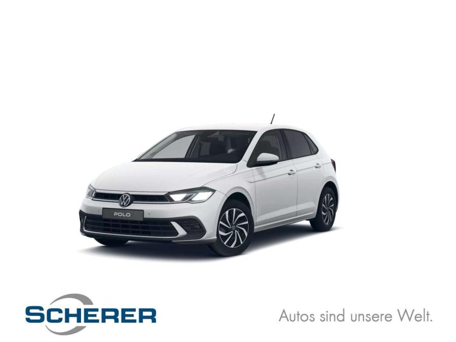 White Volkswagen Polo 2025 in Kaunas, with an engine capacity of 1.00 L and mileage of 11 thousand km for 23689 €, photo 1 on AUTOMOTO.COM.LV