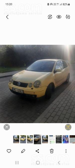Yellow Volkswagen Polo 2003 in Riga, with an engine capacity of 1.90 L and mileage of 270 thousand km for 750 €, photo  on AUTOMOTO.COM.LV