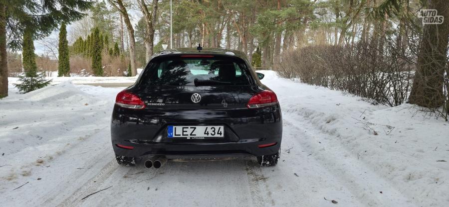 Black Volkswagen Scirocco 2009 in Vilnius, with an engine capacity of 1.40 L and mileage of 210 thousand km for 3200 €, photo 3 on AUTOMOTO.COM.LV