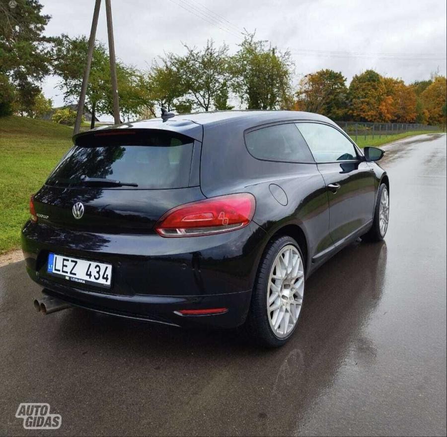 Black Volkswagen Scirocco 2009 in Vilnius, with an engine capacity of 1.40 L and mileage of 210 thousand km for 3200 €, photo 6 on AUTOMOTO.COM.LV