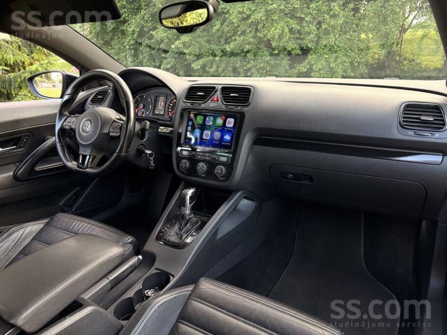 Black Volkswagen Scirocco 2009 in Dobele, with an engine capacity of 2.00 L and mileage of 312 thousand km for 6850 €, photo 6 on AUTOMOTO.COM.LV